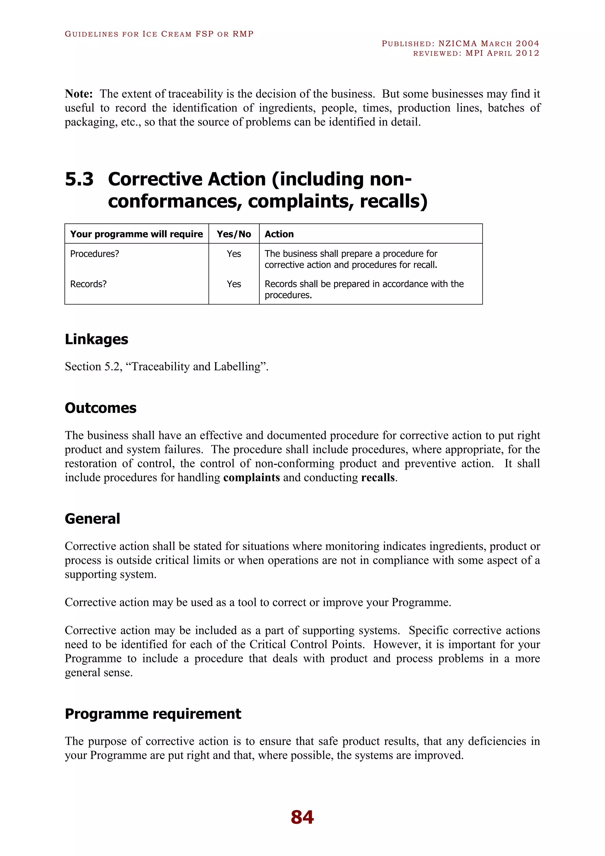 ICE CREAM HACCP GUIDLINES | PDF