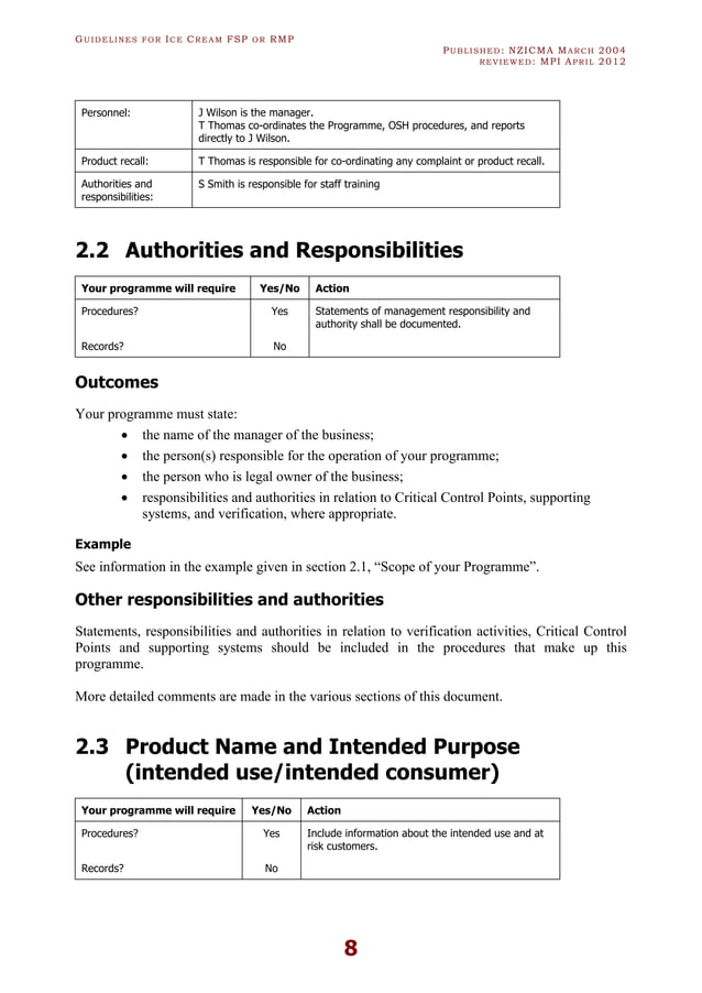 ICE CREAM HACCP GUIDLINES | PDF