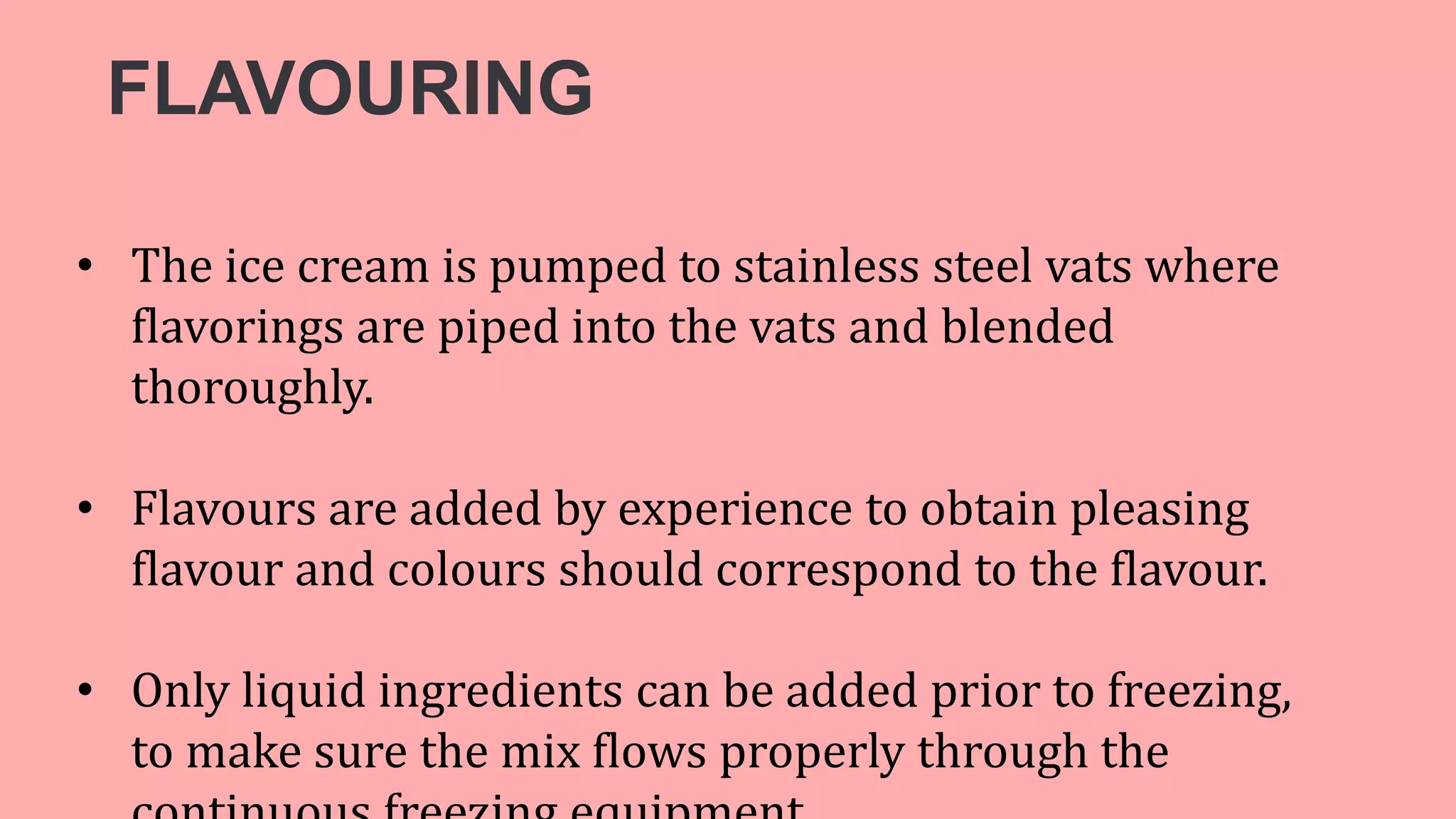 Ice Cream Processing | PPTX