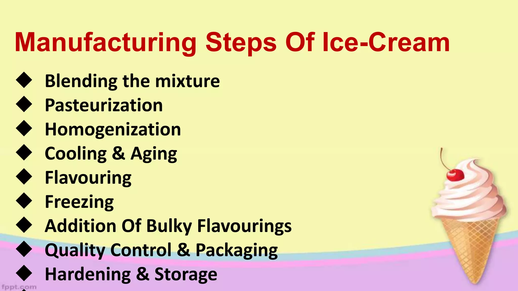 Ice Cream Processing | PPTX