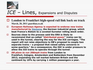 ICE inter city express German high-speed rail network_Roger Bazeley | PPTX