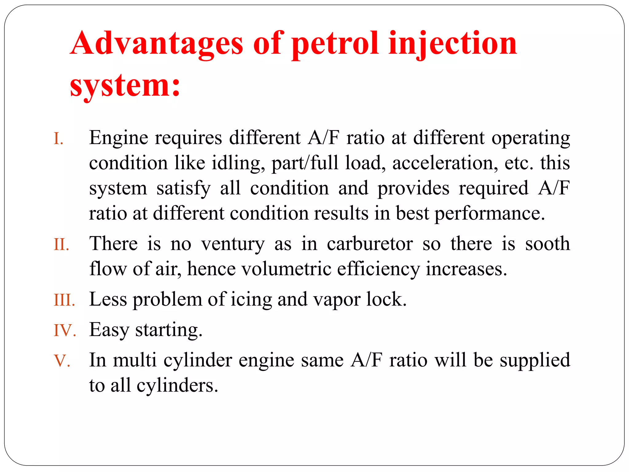 MULTI-POINT FUEL INJECTION SYSTEM | PPTX