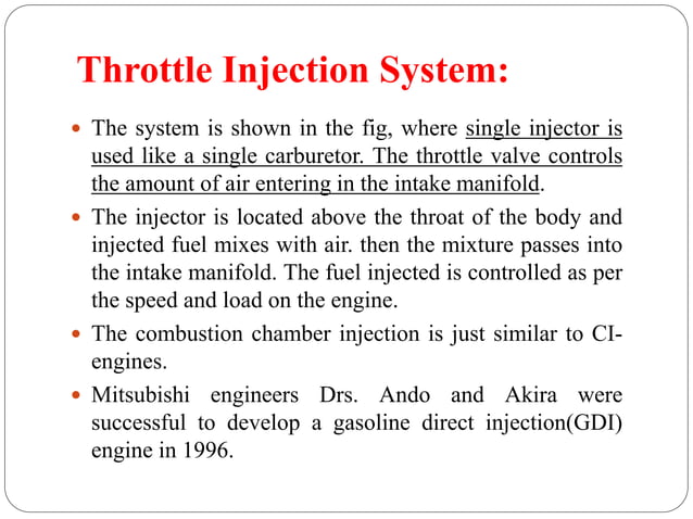 MULTI-POINT FUEL INJECTION SYSTEM