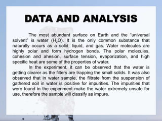 WATER PURIFICATION | PPTX | Science