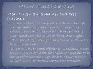 Supercharging | Internal Combustion Engine | PPT