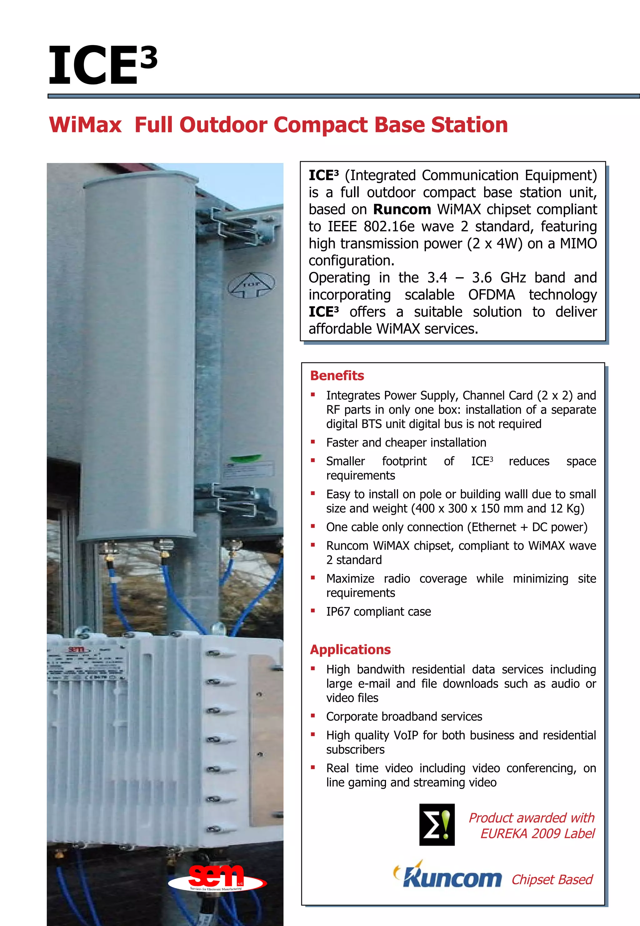 Ice3 Wimax Base Station | PDF