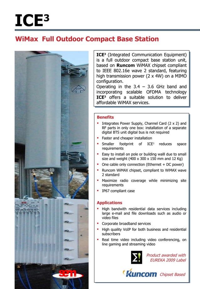 Ice3 Wimax Base Station | PDF