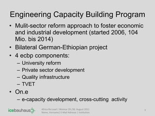 africa re:load 4 Hahn - Engineering Education Reform in Ethiopia | PPT ...