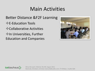 africa re:load 6 Niemczik - E-Education : Collaboration : Technology | PPT