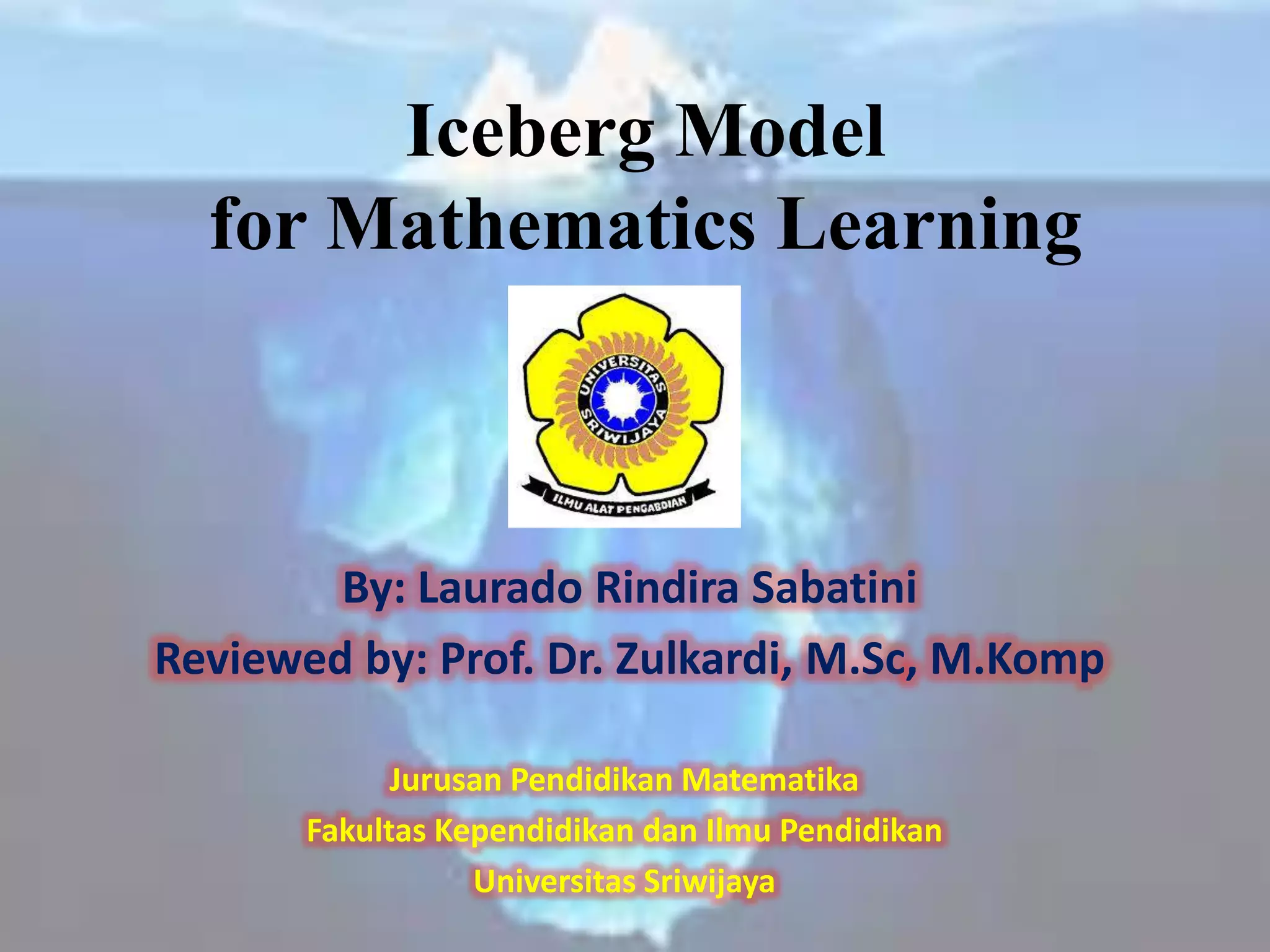 Iceberg model for mathematics learning | PPTX