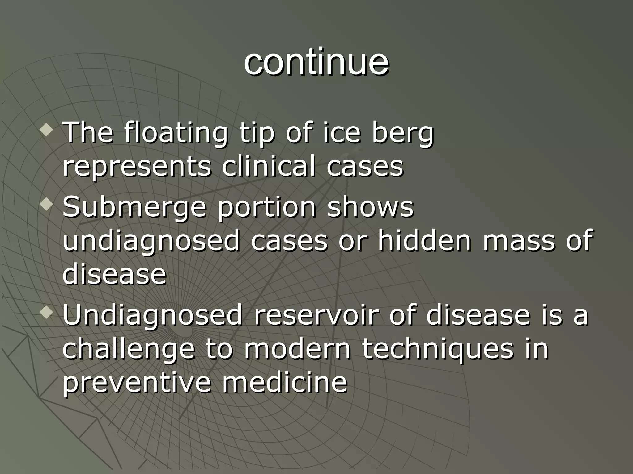 Iceberg of disease | PPT