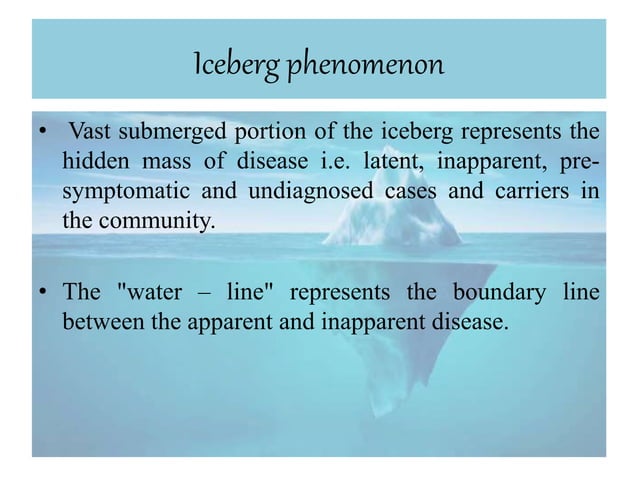 iceberg phenomenon.pptx | Infectious Diseases | Diseases and Conditions