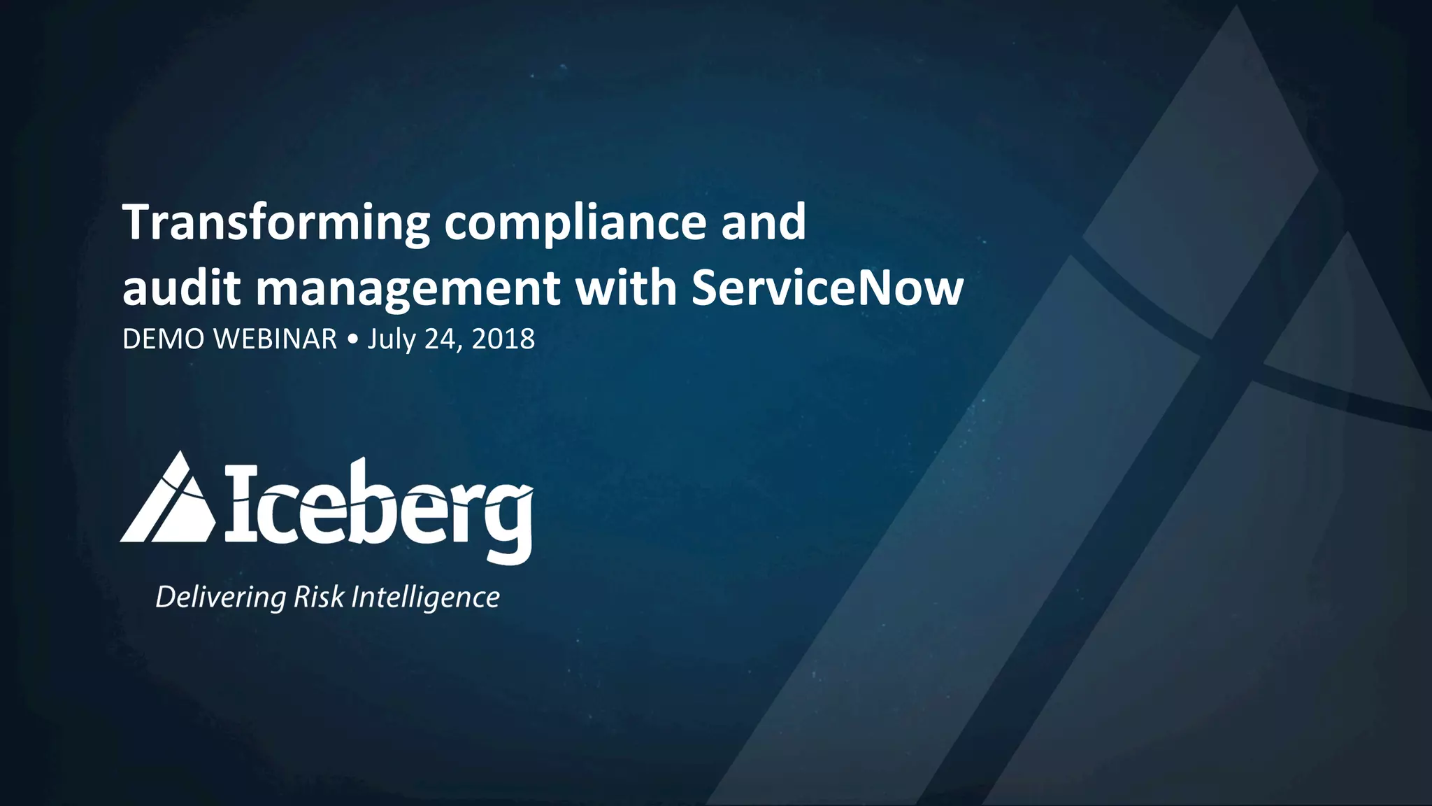 Transforming compliance and audit management with ServiceNow | PDF