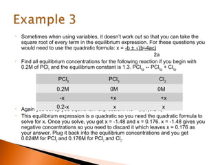 Chemistry ICE Box Equilibrium Problems | PPT