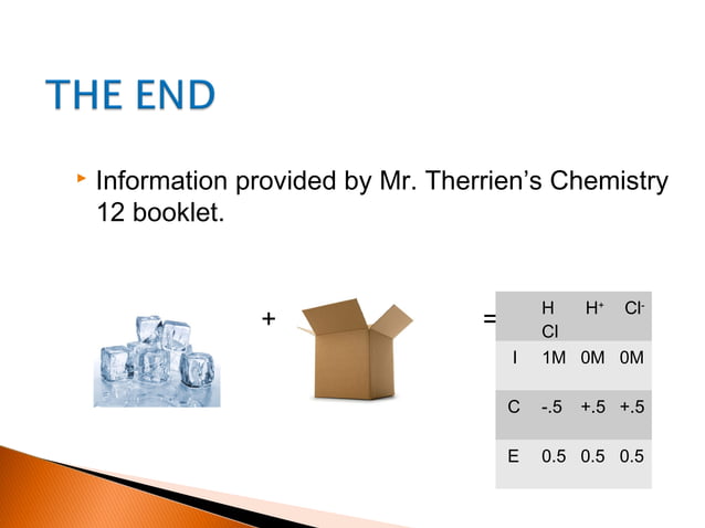 Chemistry ICE Box Equilibrium Problems | PPT