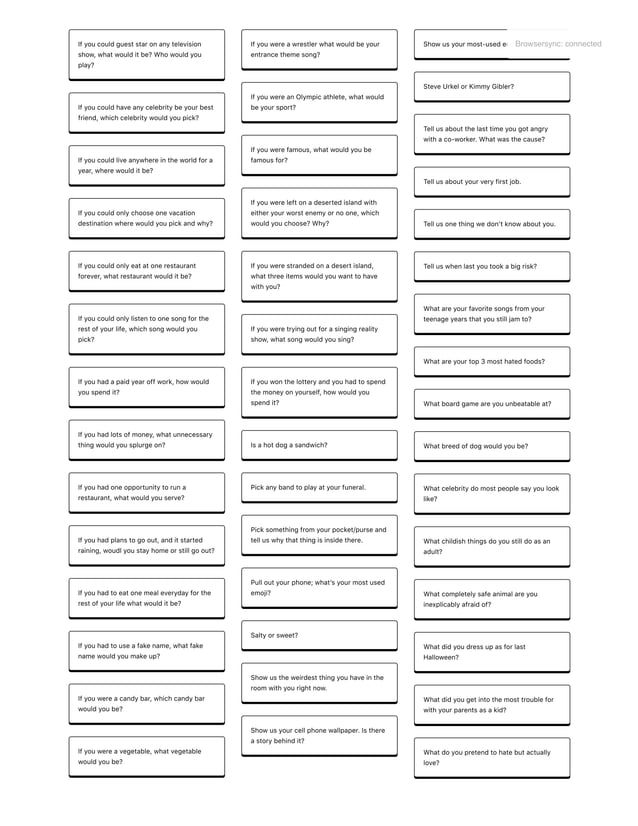 Icebreaker questions-for-parties | PDF