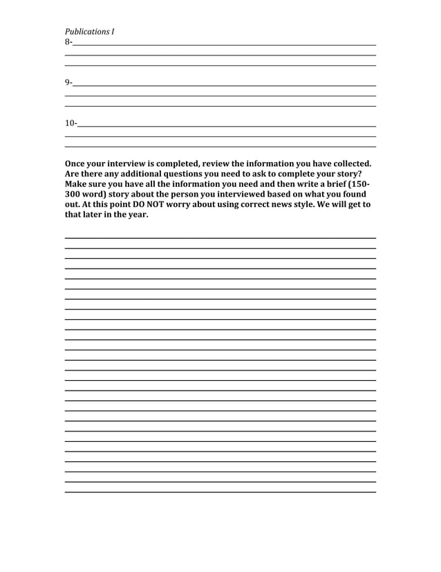 Icebreaker interviews | DOCX