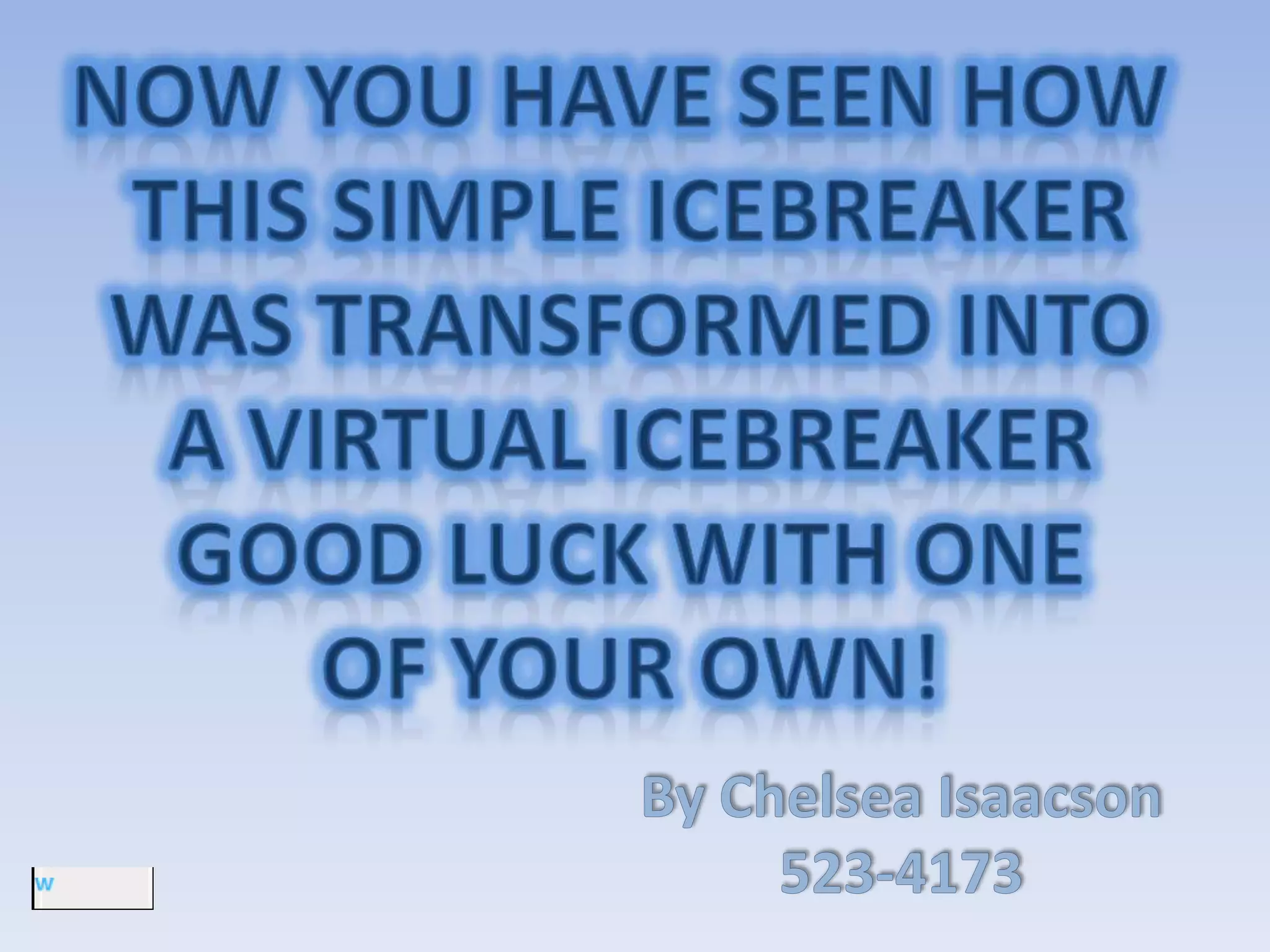 Ice breaker presentation | PPT