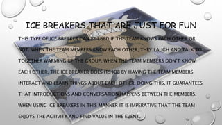 Ice breakers Presentation | PPTX
