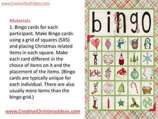 Icebreakers: Christmas Bingo | PPTX