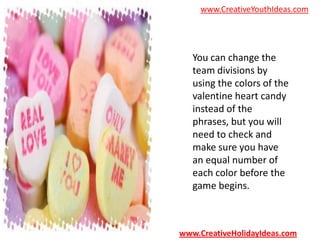 Icebreakers - Valentine Candy Teams | PPTX | Holidays