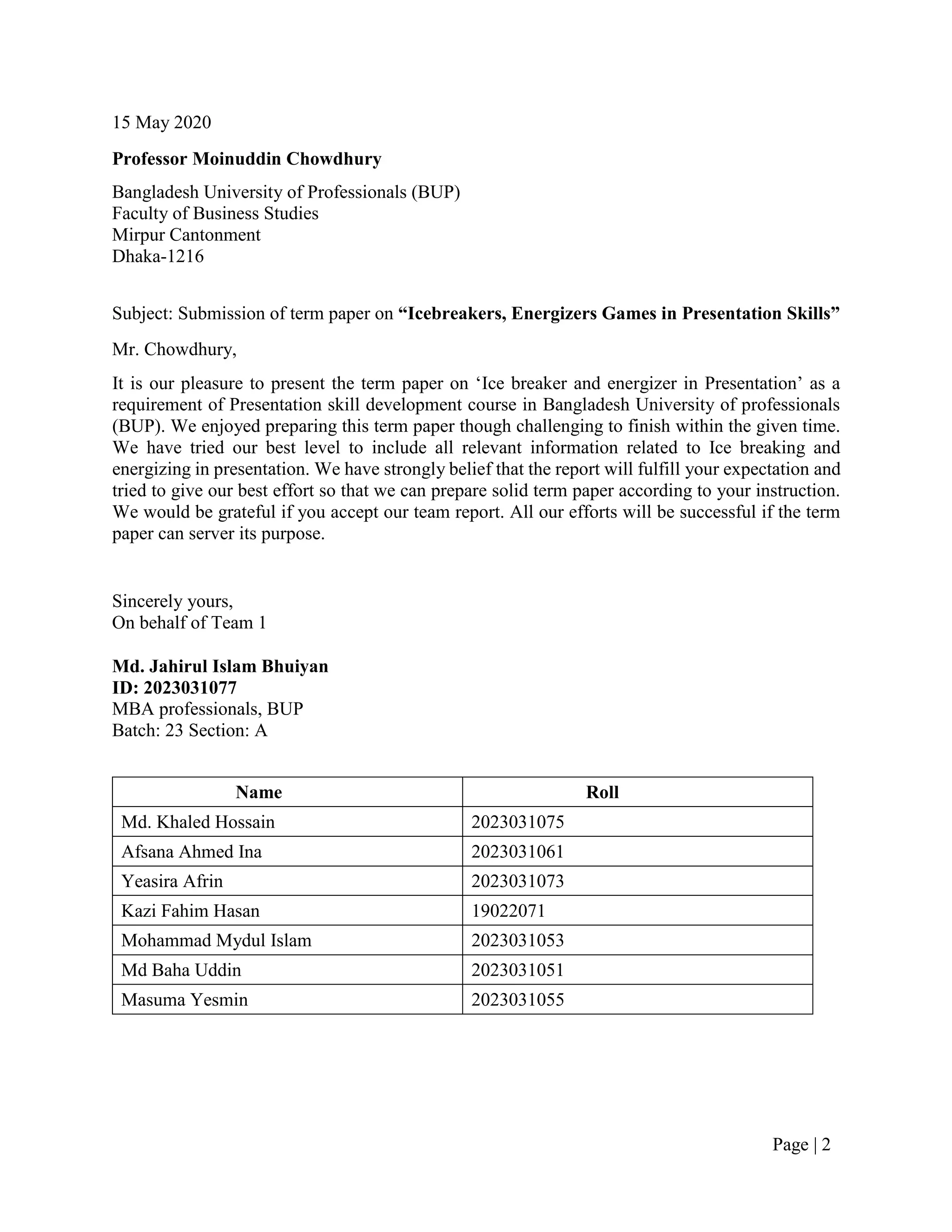 Icebreakers, energizers games in presentation skills | PDF