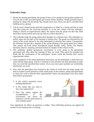 Icebreakers, energizers games in presentation skills | PDF