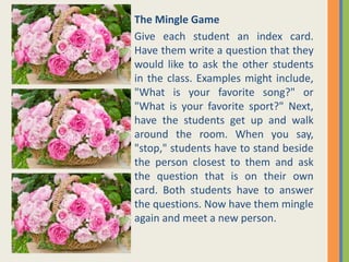 Ice breaking games for students | PPTX