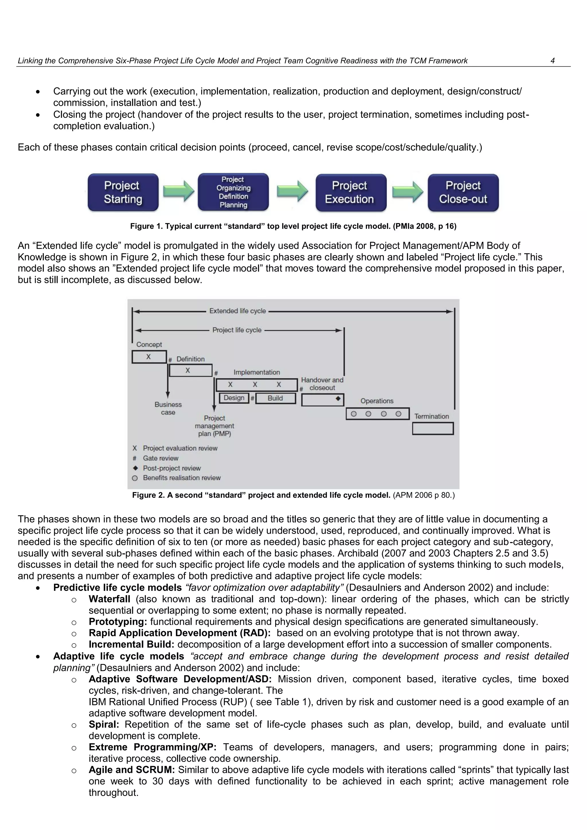 ICEC 2014 Linking 6 Phase Project Life Cycle with TCM Framework-Paper | PDF