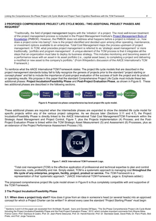 ICEC 2014 Linking 6 Phase Project Life Cycle with TCM Framework-Paper | PDF