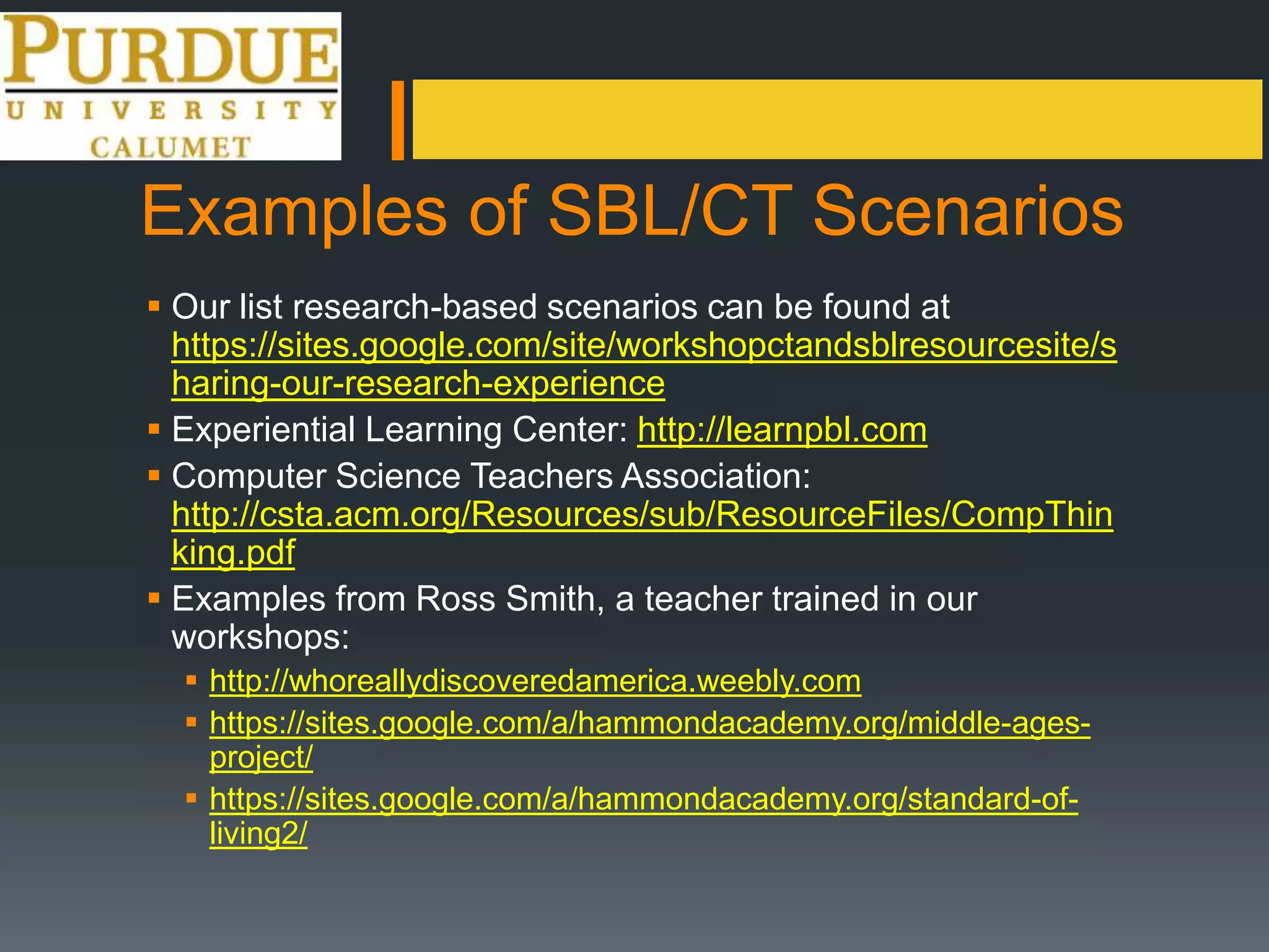 Scenario-Based Teaching and Learning | PPT