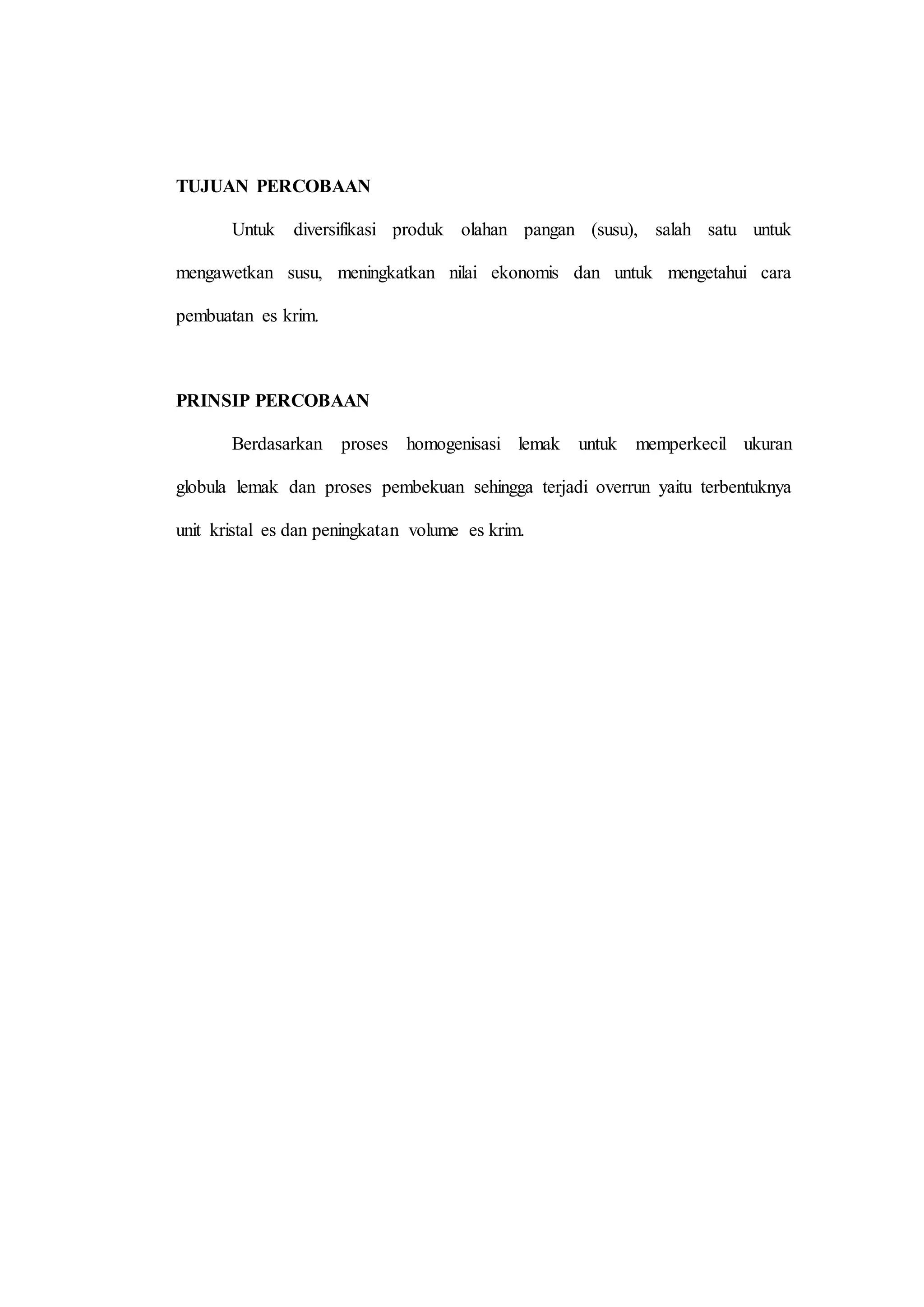 Laporan Praktikum Ice Cream | DOCX