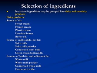 ice cream manufacturing process and standards.ppt