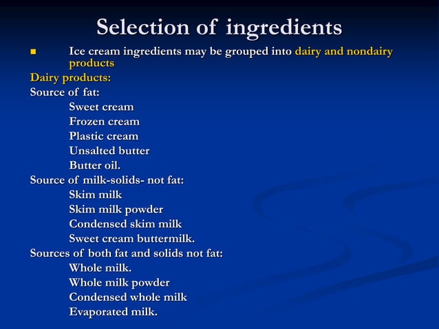 ice cream manufacturing process and standards.ppt