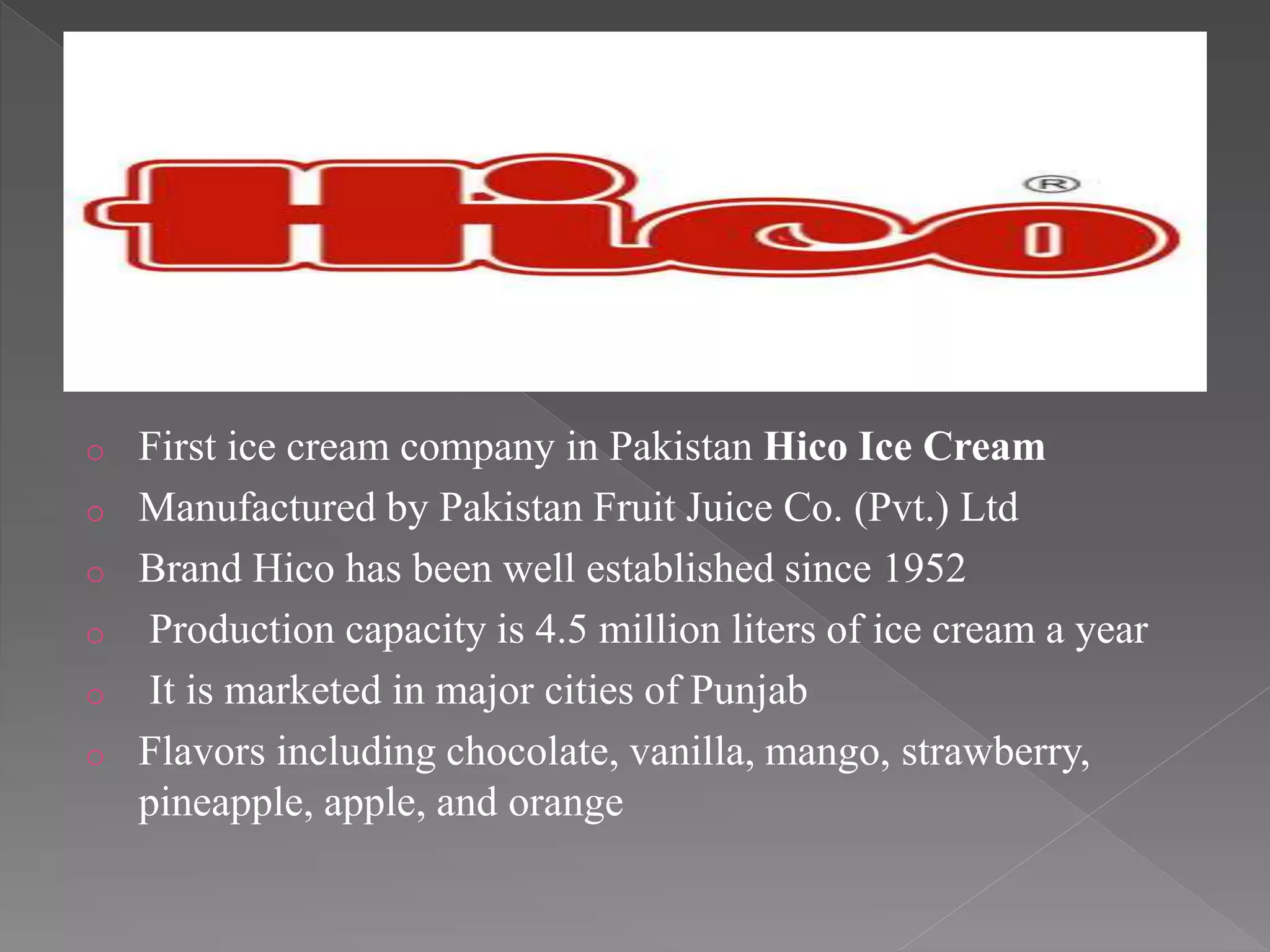 Ice Cream Industry in Pakistan | PPTX