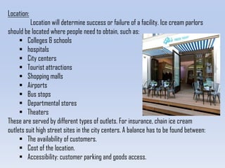 Designing a Ice cream Parlour | PPTX