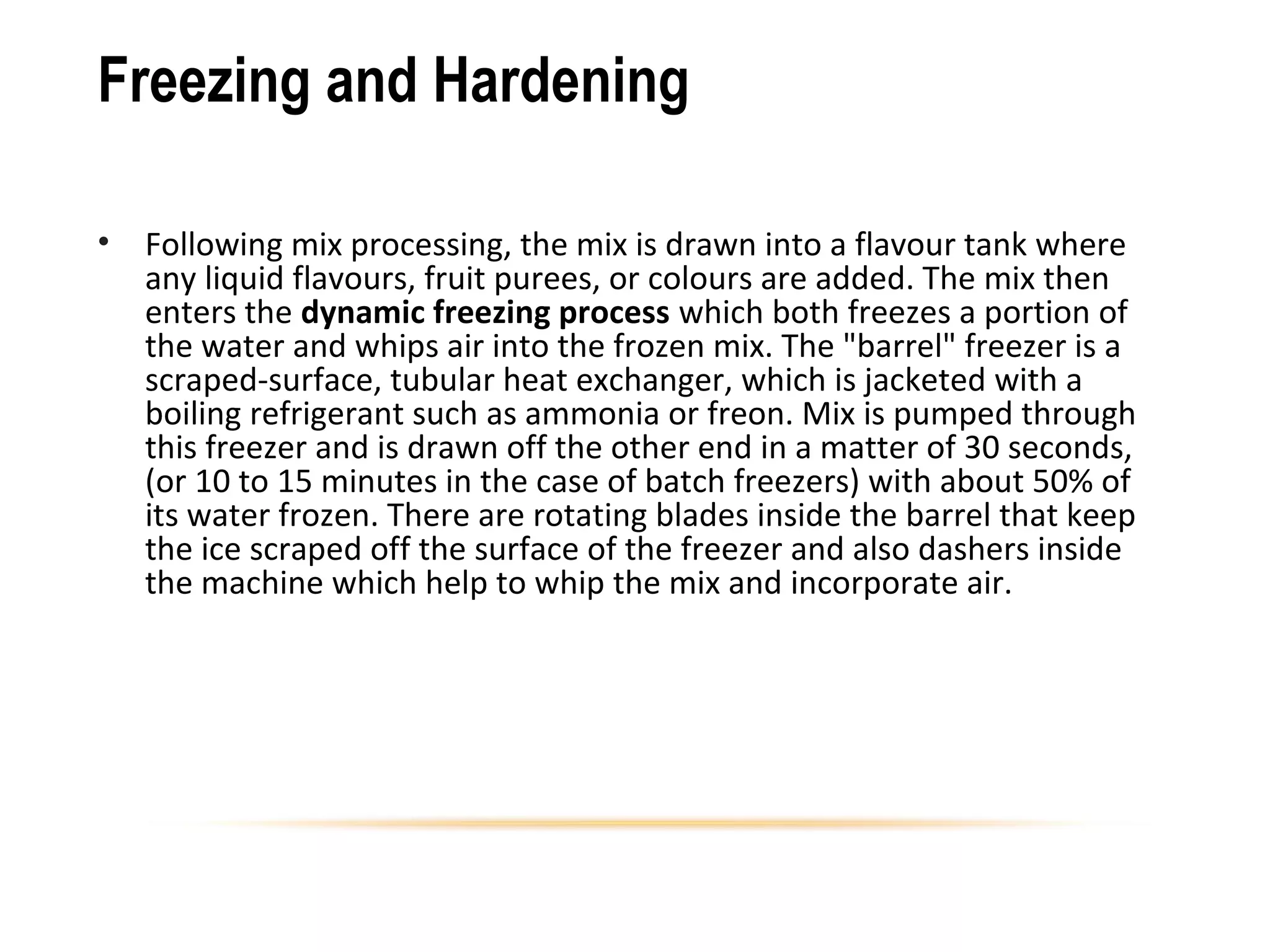 Ice cream production` | PPT
