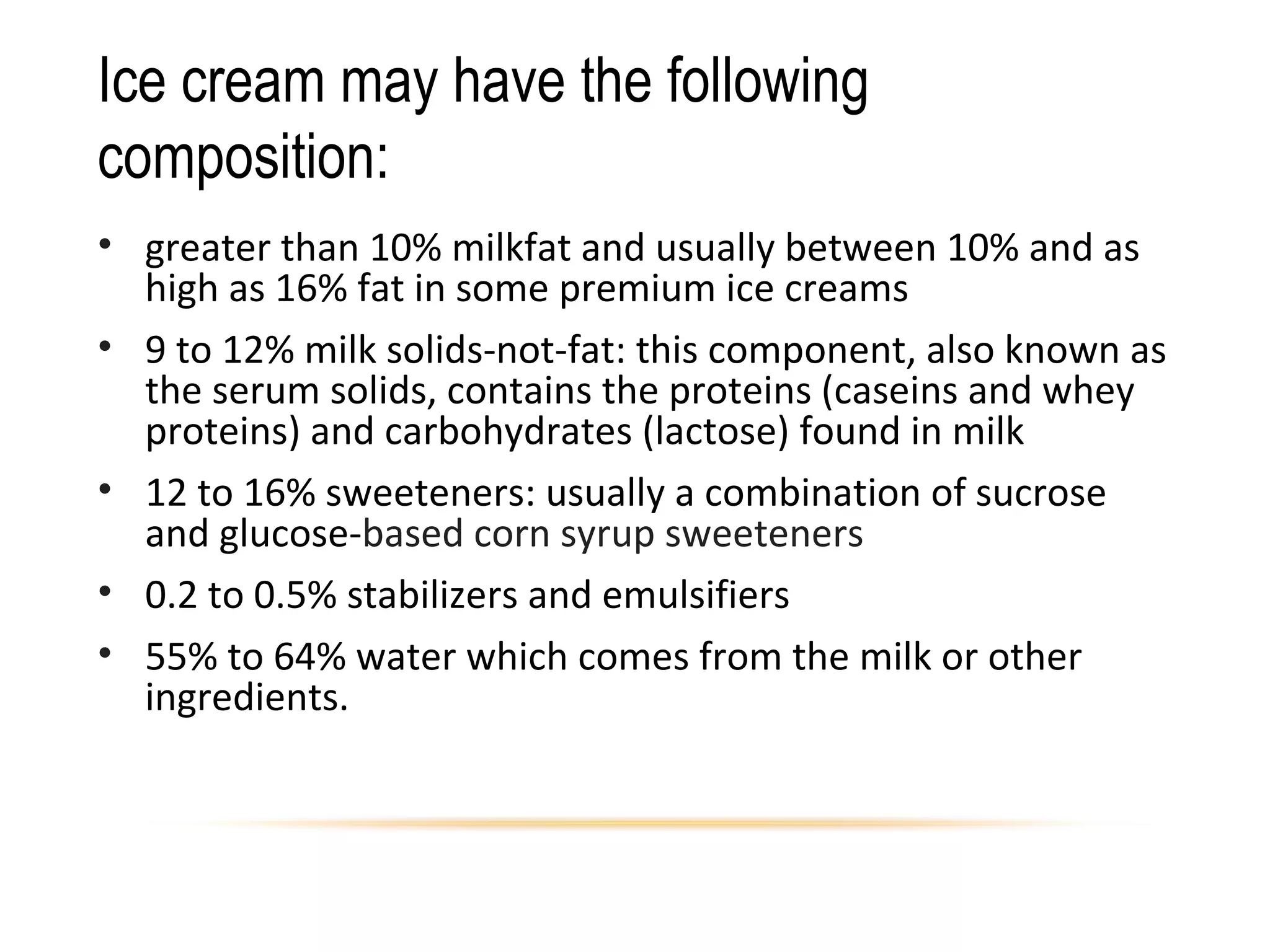 Ice cream production` | PPT