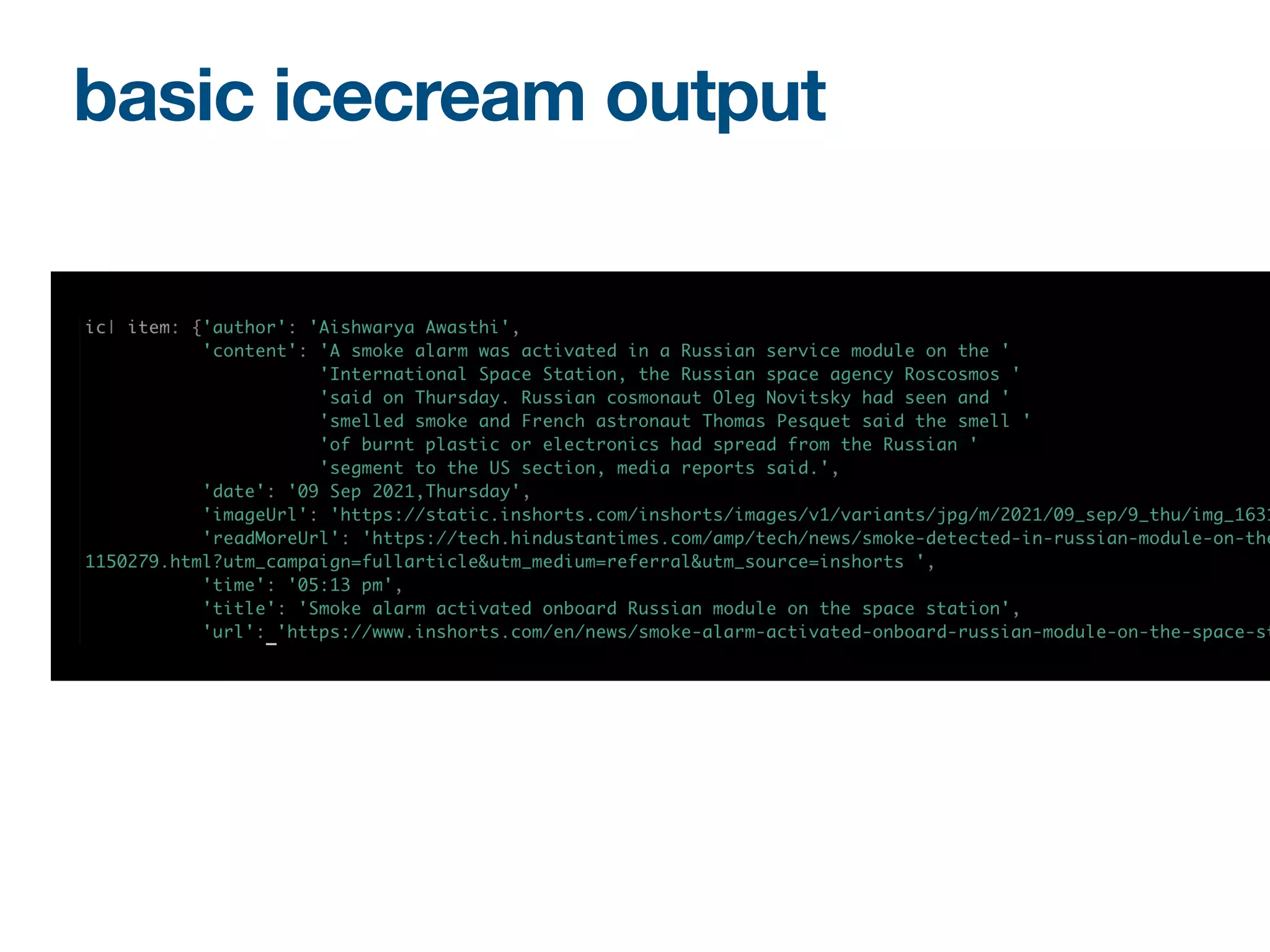 Python icecream library | PPT