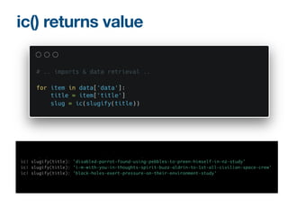 Python icecream library | PPT