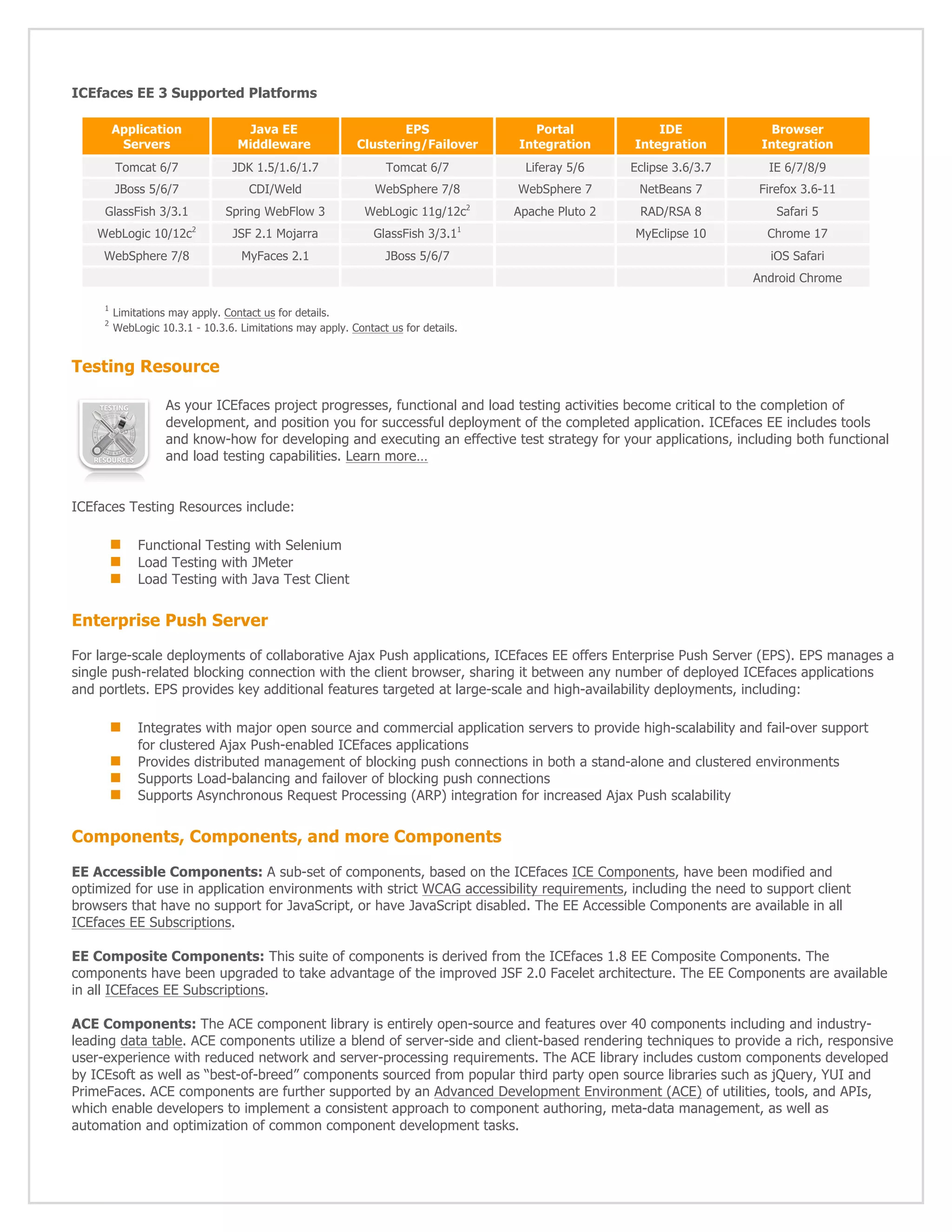 ICEfaces EE - Enterprise-ready JSF Ajax Framework | PDF