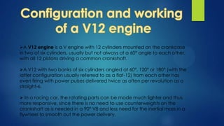 Presentation on V12 Engine | PPTX