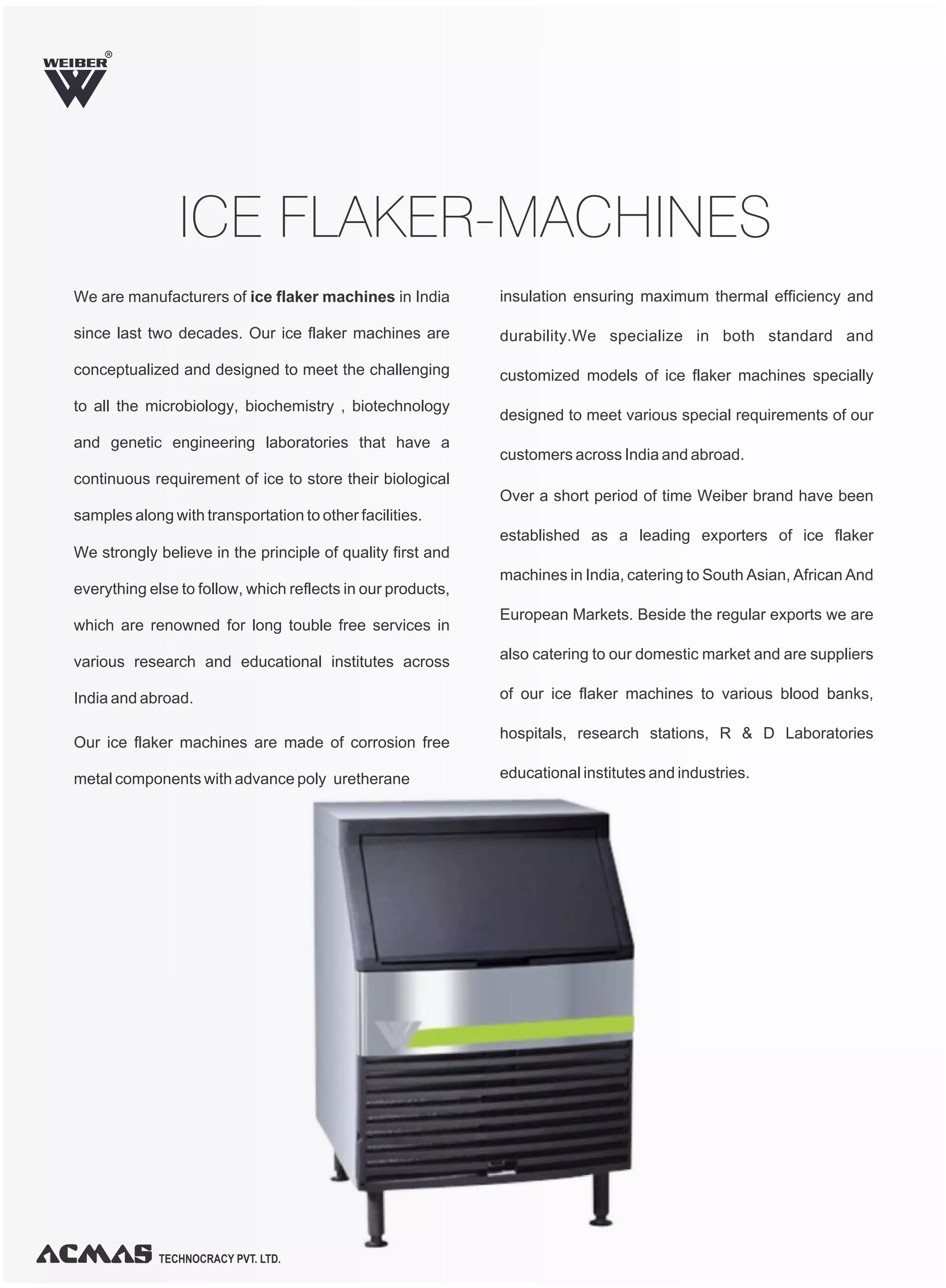 Ice flaker machines | PDF