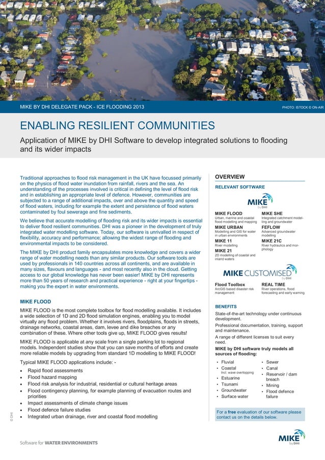 ICE Flooding 2013 - MIKE by DHI Delegate Pack | PDF | Geography | Science
