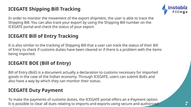 ICEGATE: Simplifying Customs and Trade Processes | PPTX