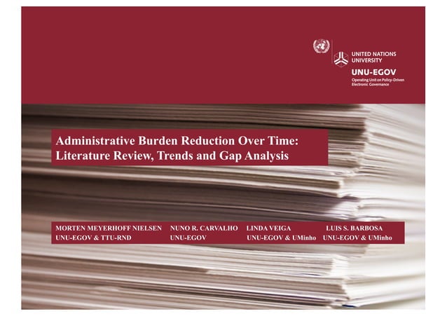 Administrative Burden Reduction Over Time: Literature Review, Trends ...