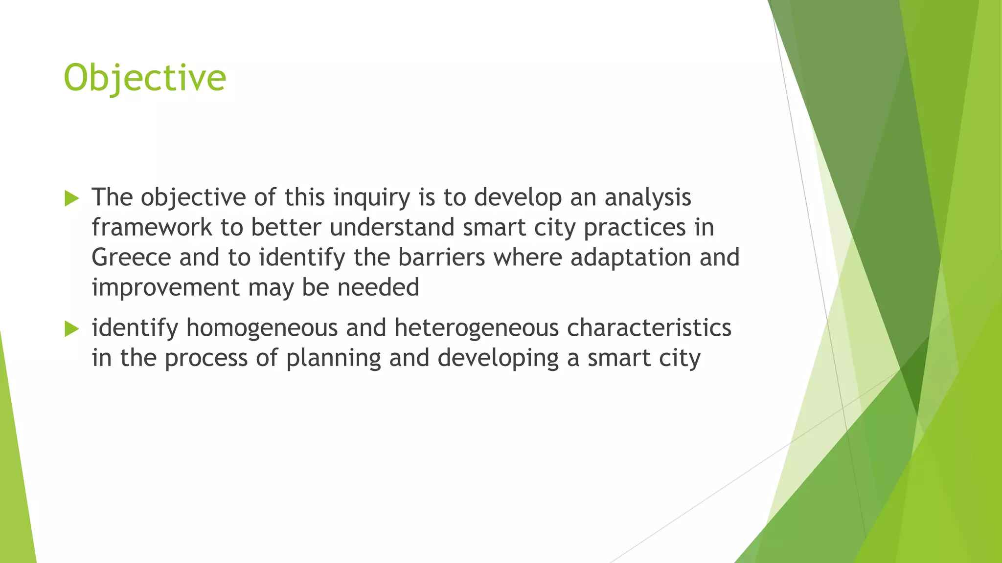A Taxonomy for Analysing Smart Cities Developments in Greece | PPTX