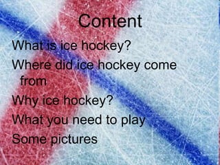 Ice Hockey | PPT