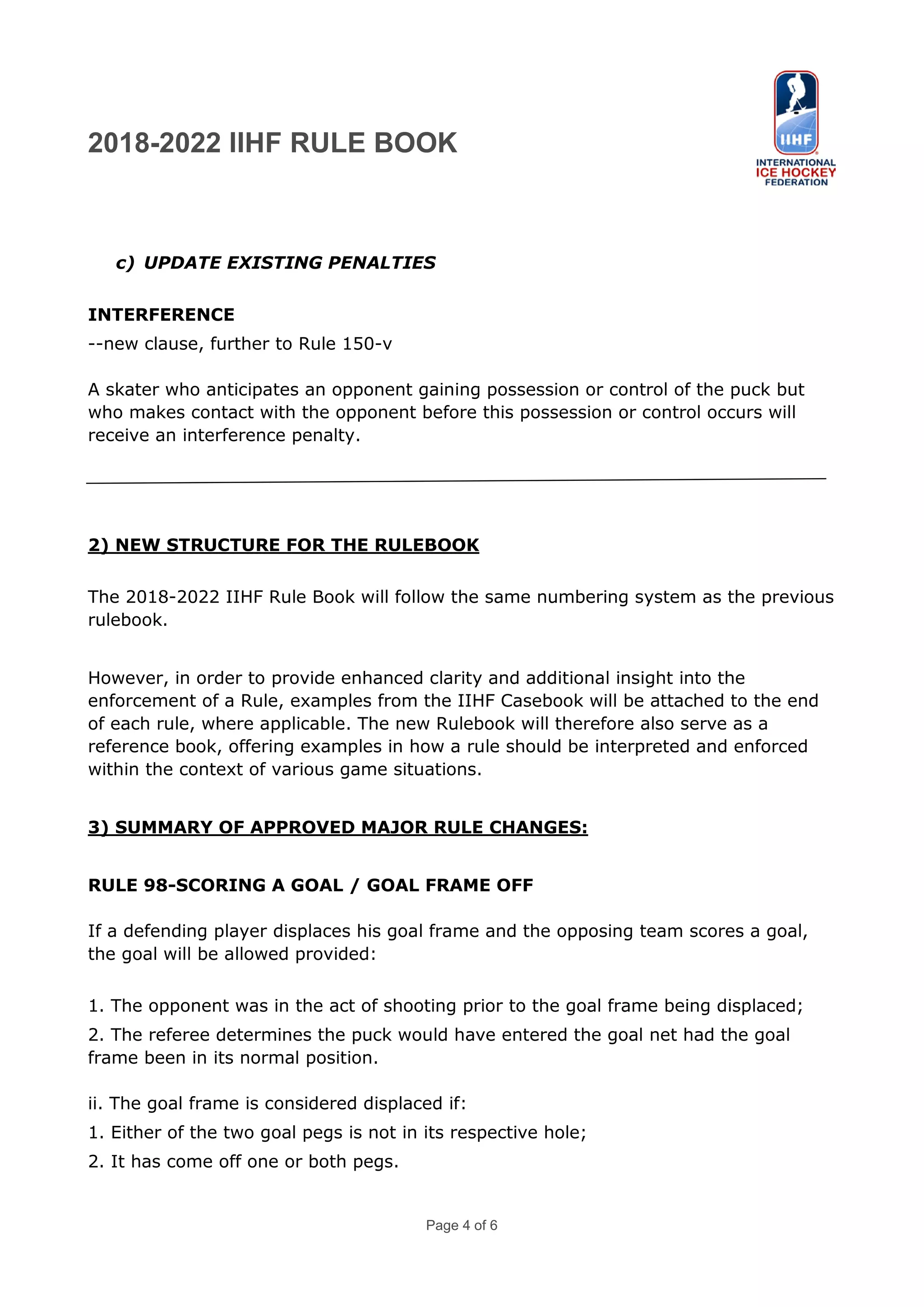 Ice hocky rule | PDF
