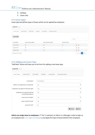 Ice Hrm Administrator Manual | PDF | Databases | Computer Software and Applications